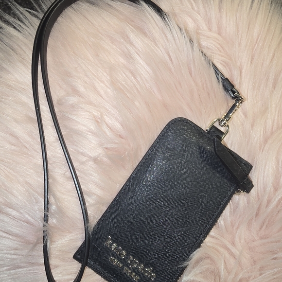 kate spade | Accessories | Nwt Kate Spade Cardholder Lanyard Black New ...